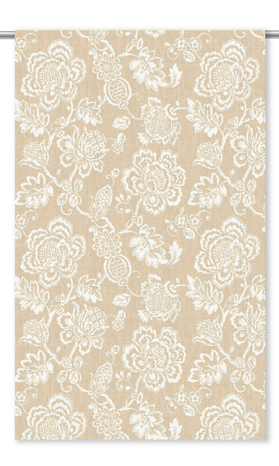 Jacobean Floral Printed Fabric by Yard I Salmon Beige/ White – Sewn ...